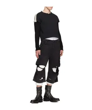 424 FAIRFAX Ripped Bermuda Shorts