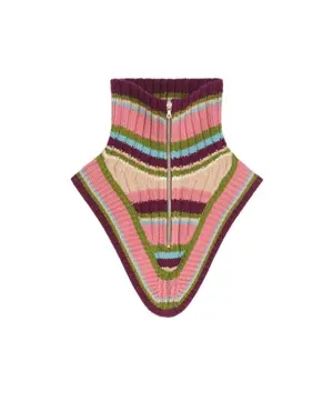 Dries Van Noten Wool Zip Collar - Ancient Rose