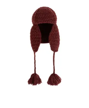 Etro Solid Color Knitted Hat - Wine Red