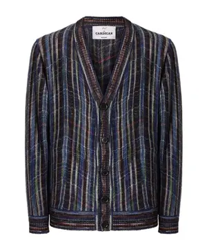Missoni Zigzag-knit Button-up Cardigan - Blue