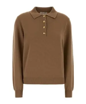BLAZÉ MILANO Knit Polo Shirt - Brown