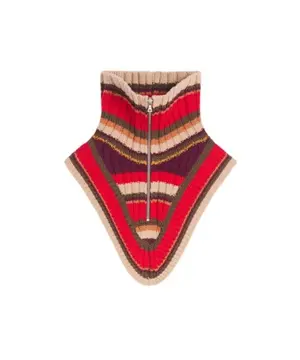Dries Van Noten Wool Zip Collar - Red