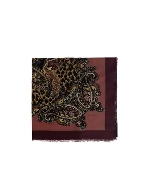 Etro Paisley Animal-print Scarf - Multi-color
