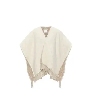 JIMMY CHOO Fringed Shawl - Cream