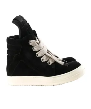 Rick Owens Round-toe High-top Casual Shoes - Black