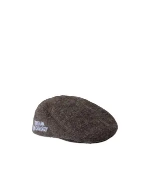 Ruslan Baginskiy Embroidered Wool-blend Flat Cap - Black
