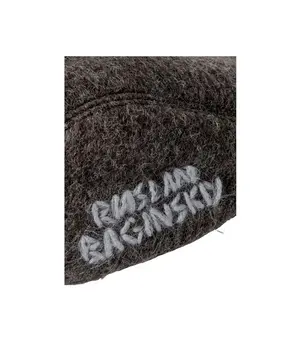 Ruslan Baginskiy Embroidered Wool-blend Flat Cap