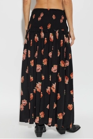 ALLSAINTS Floral Print Tiered Maxi Skirt