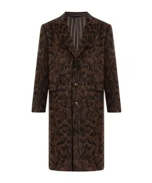 Etro Animal Motif Jacquard Coat