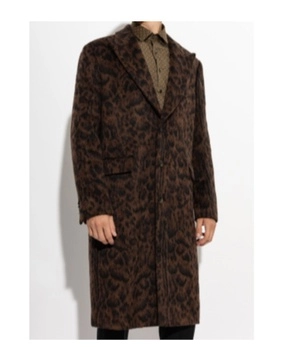 Etro Animal Motif Jacquard Coat