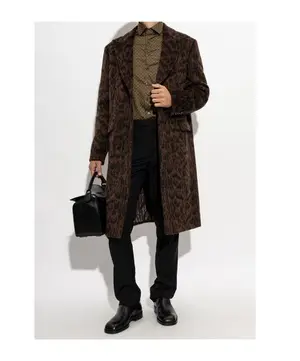 Etro Animal Motif Jacquard Coat