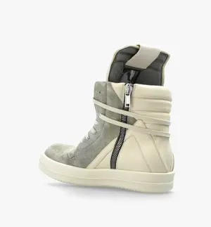 Rick Owens Round-toe High-top Lace-up Casual Sneakers