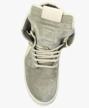 Rick Owens Round-toe High-top Lace-up Casual Sneakers