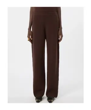 Sportmax Ribbed Knit Elastic Waist Casual Pants