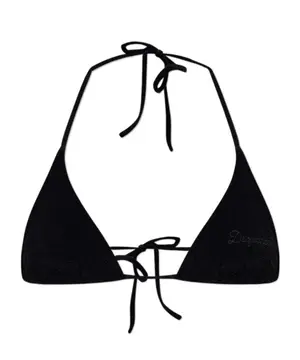 Dsquared2 Lace-up Bikini Top - Black