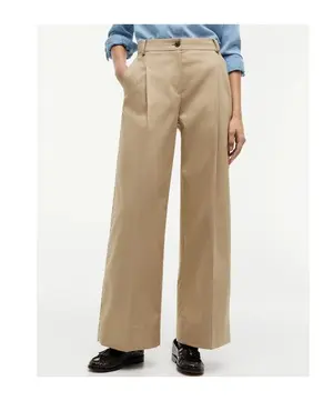Tommy Hilfiger Logo Embroidered Wide Leg Chinos