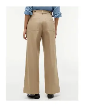 Tommy Hilfiger Logo Embroidered Wide Leg Chinos