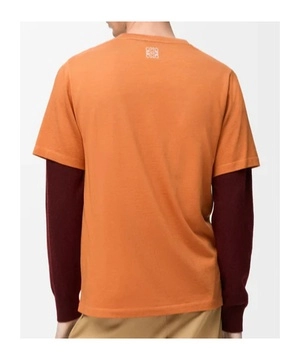 Loewe Logo Printed Regular Fit T-shirt - Orange