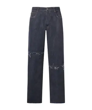 MAISON MARGIELA Wide-leg Jeans With Distressing - Blue