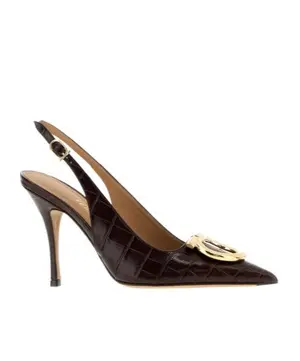 FERRAGAMO Pointed-toe High-heeled Slingback Sandals