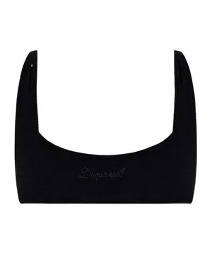Dsquared2 Backless Bikini Top With Logo Detail