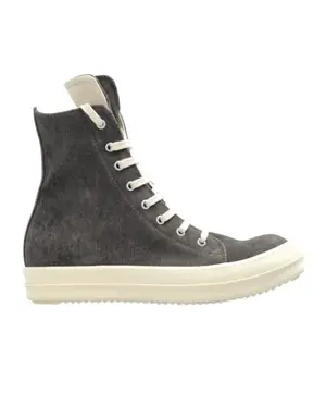 Rick Owens Lace-up High-top Sneakers - Grey