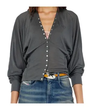 DIESEL® Tencel-blend Cardigan Top With Batwing Sleeves