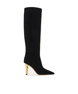 FERRAGAMO Spherical Heel Boot - Black