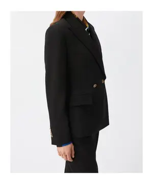 Versace Wool Grain De Poudre Blazer With Medusa Hardware