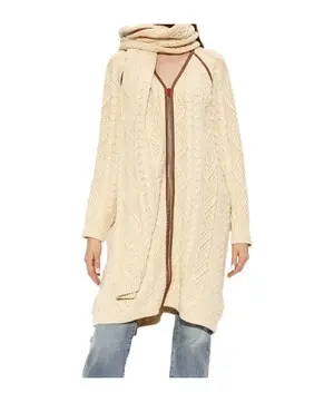 DIESEL® Long Cardigan With Zipper Detail