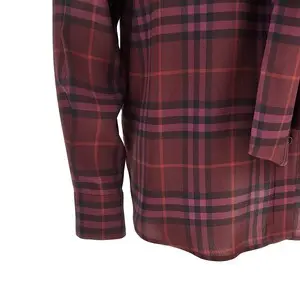 Burberry Silk Crepe De Chine Check Scarf Blouse