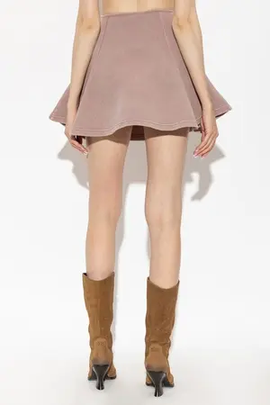 DIESEL® A-line Mini Skirt With Embroidered Logo