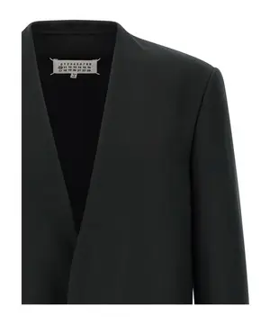 MAISON MARGIELA Long Sleeve Blazer - Black