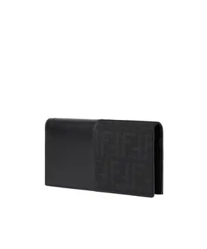 Fendi Ff Zucca Jacquard And Leather Wallet