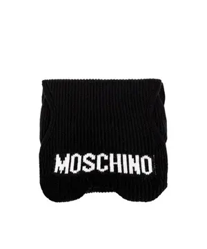 Moschino Logo Scarf - Black