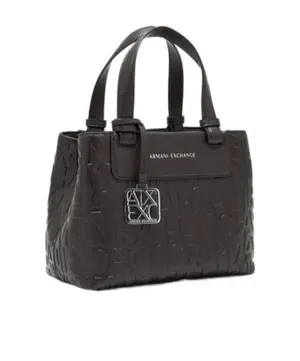 Armani Exchange Embossed Logo Tote Bag