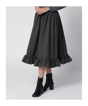 MAISON MARGIELA Midi Skirt With Ruffled Flounce Hem
