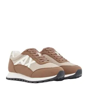 Armani Exchange Sneakers In Mesh And Microsuede