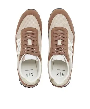 Armani Exchange Sneakers In Mesh And Microsuede