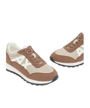 Armani Exchange Sneakers In Mesh And Microsuede