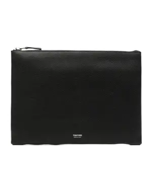 TOM FORD Zip-top Clutch - Black