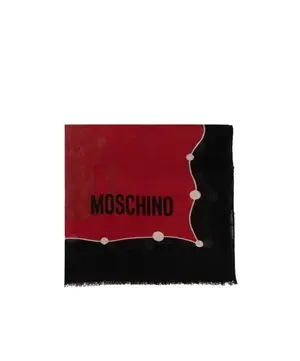 Moschino Patterned Scarf - Red