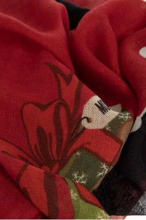 Moschino Patterned Scarf - Red