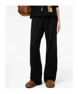 Burberry Straight-leg Cotton Loop-back Sweatpants With House Check Patch