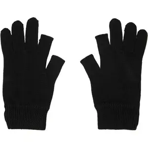 Rick Owens Ribbed Knit Gloves