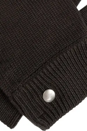 Rick Owens Ribbed Fingerless Gloves