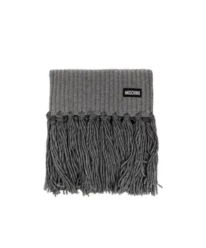 Moschino Tasseled Scarf - Grey