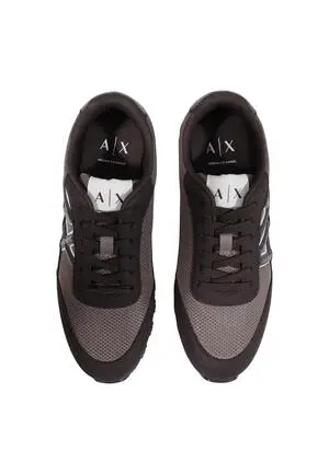 Armani Exchange Sneakers In Mesh And Microsuede