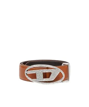 DIESEL® B-1dr Logo-buckle Belt - Brown