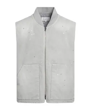 MAISON MARGIELA Zip-up Sleeveless Gilet - Grey